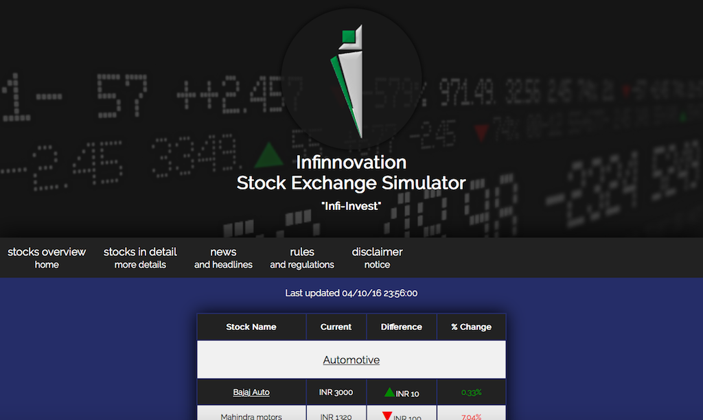 GitHub - DPSN/infinnovation-stock-exchange-simulator: The stock exchange simulator for ...
